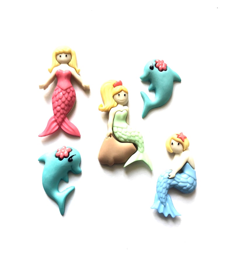 Mermaid Magnets Dolphin Magnets Beach Themed Magnets - Etsy