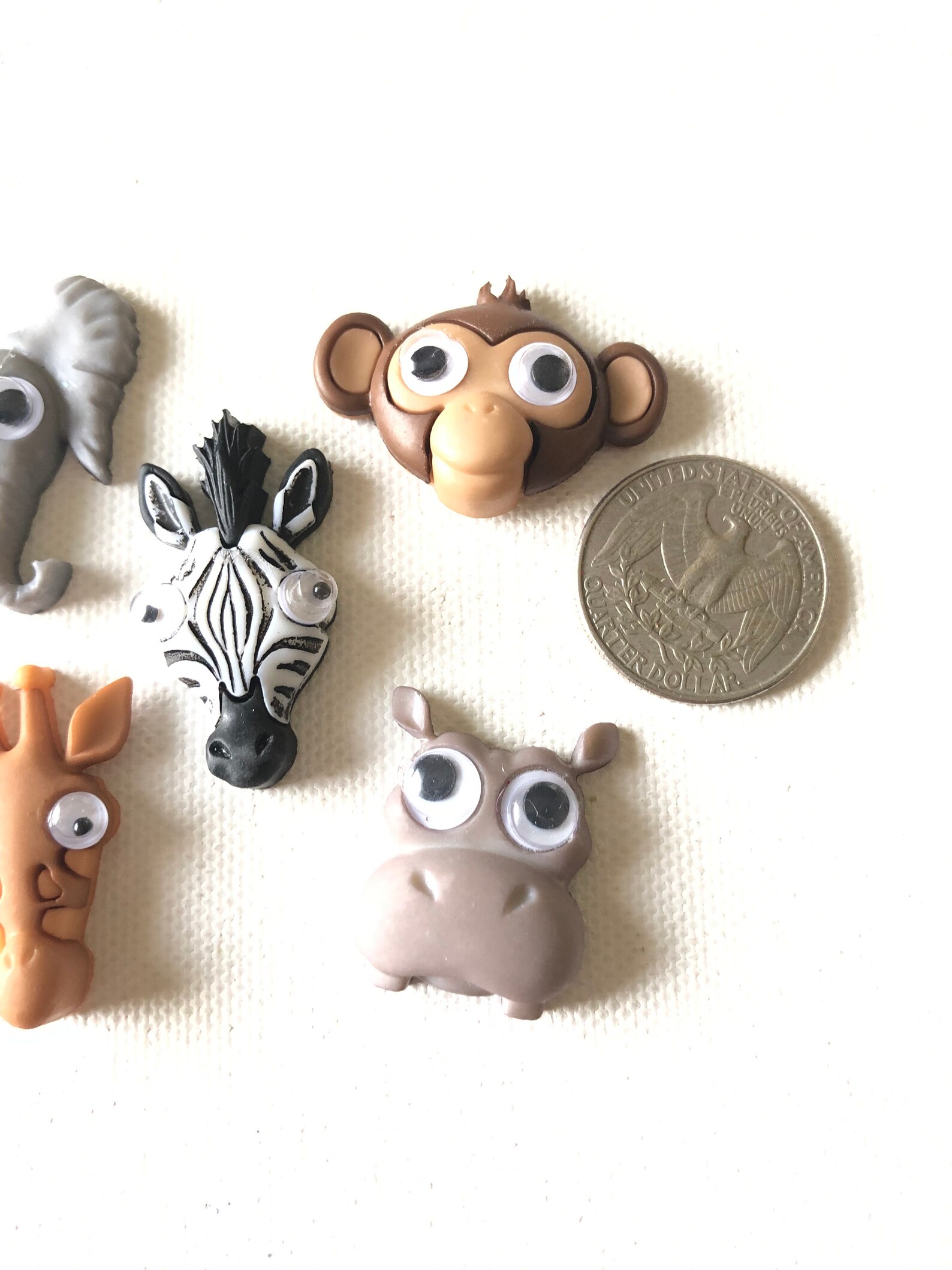 Wild Animal Magnets Zebra Giraffe Monkey Hippo Elephant | Etsy