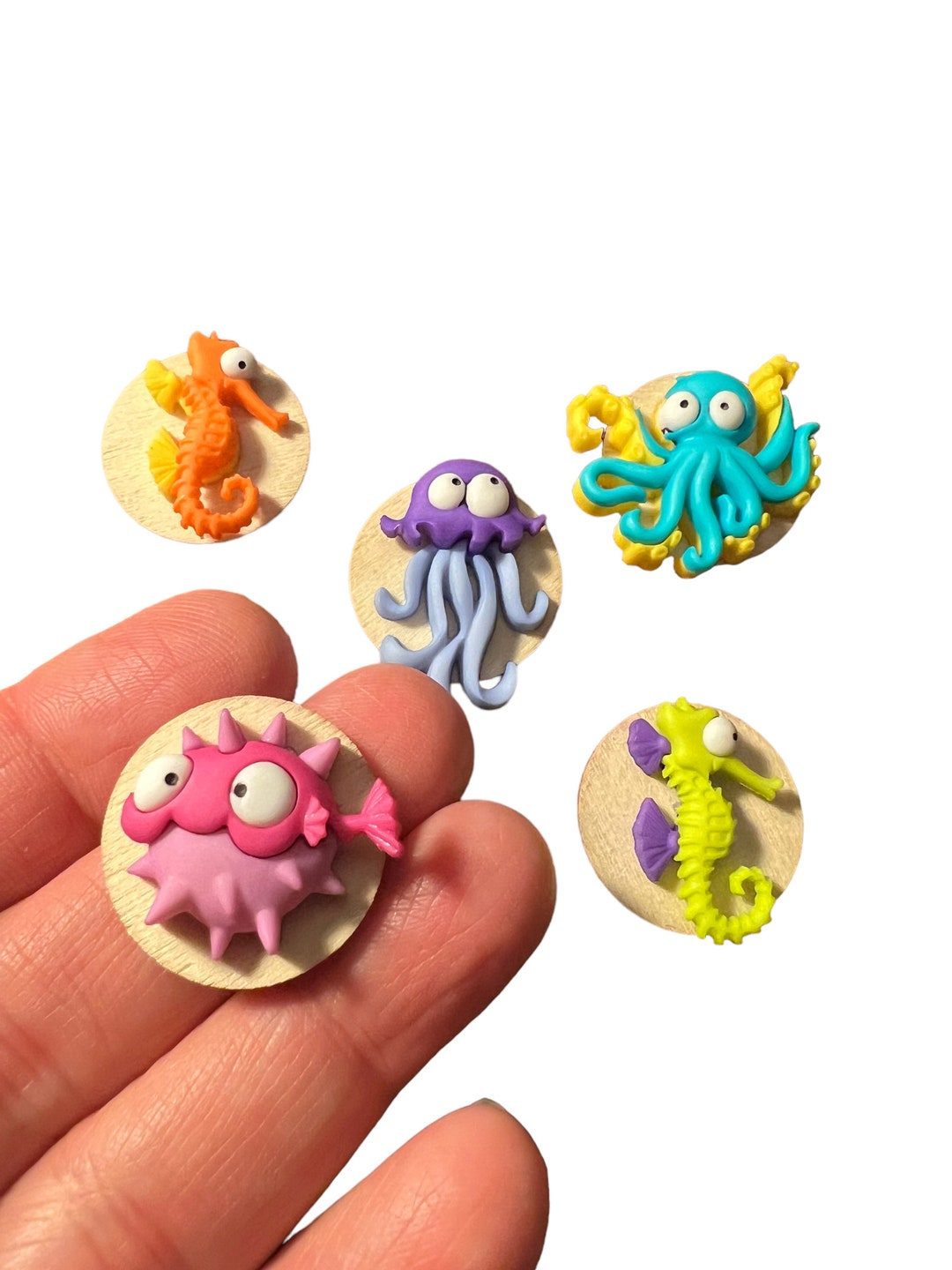 Sea Creatures Magnets, Resin Sea Life, Office Decor - Etsy