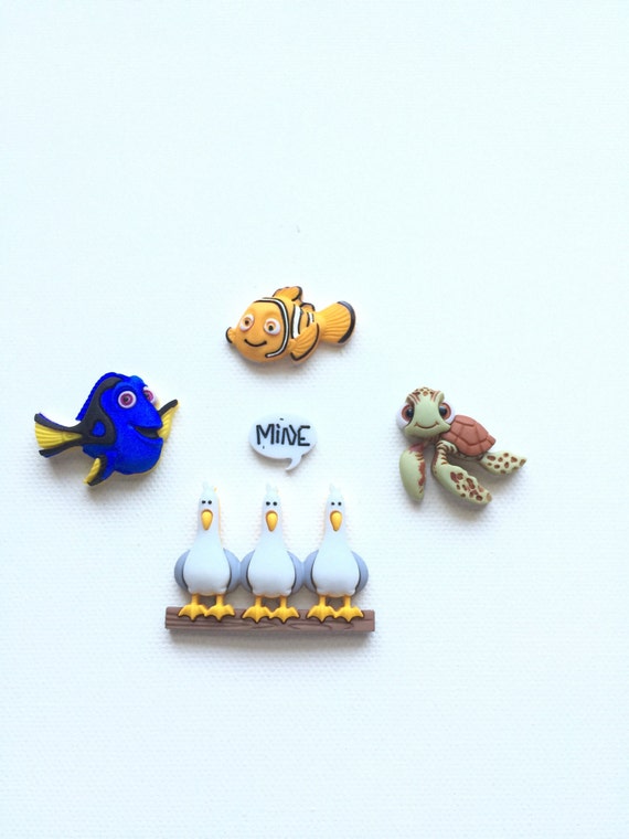Finding Dory Magnets Finding Nemo Thumbtacks Pushpins | Etsy