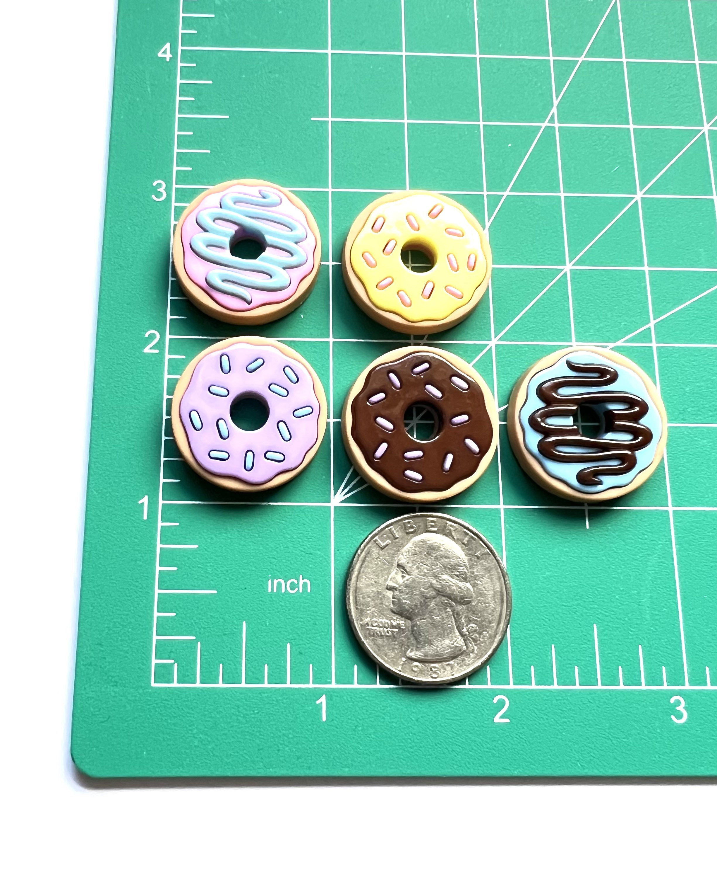 Donut Magnets, Fridge Magnets, Glazed, Iced, Dessert, Miniature Food ...