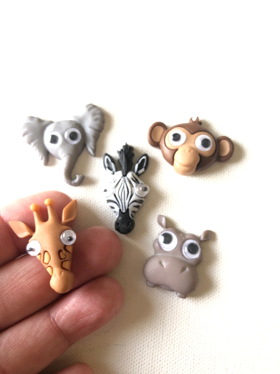 Wild Animal Magnets, Zebra, Giraffe, Monkey, Hippo, Elephant, Zoo ...