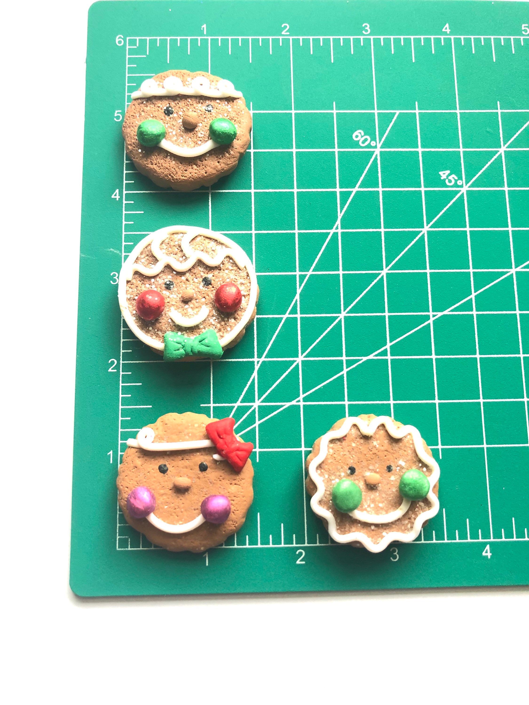 Gingerbread Man Woman Magnets Faces Girl Boy Christmas | Etsy