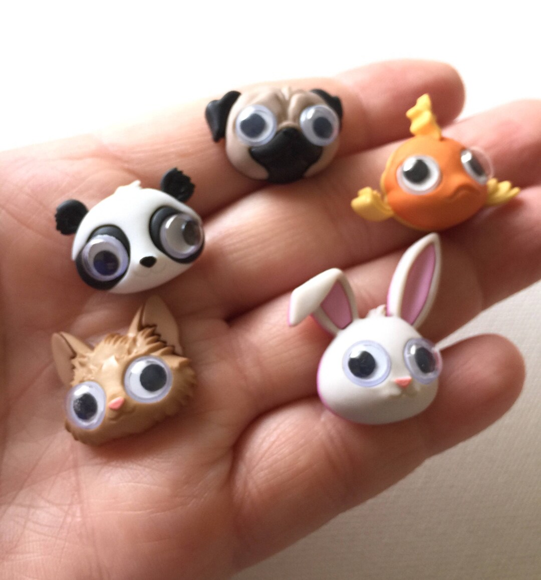 Googly Eyed Pet Magnets, Pug, Bunny, Fish, Panda, Cats, Crazy Eye ...