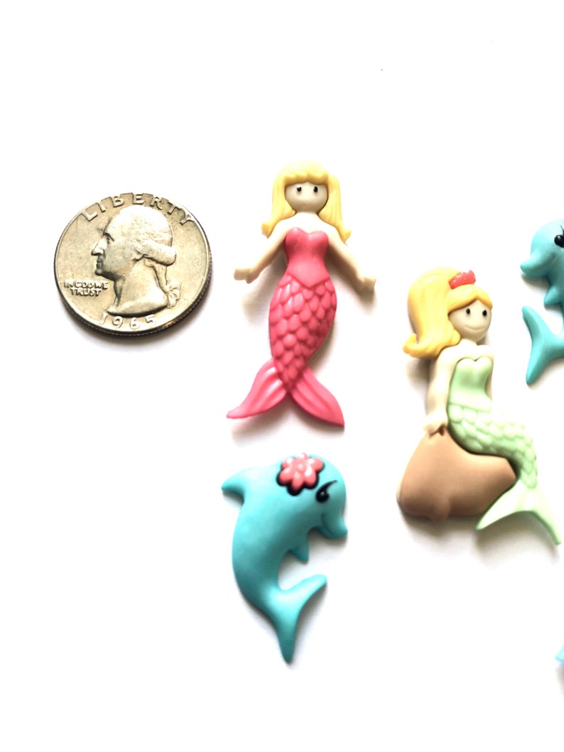 Mermaid Magnets Dolphin Magnets Beach Themed Magnets - Etsy