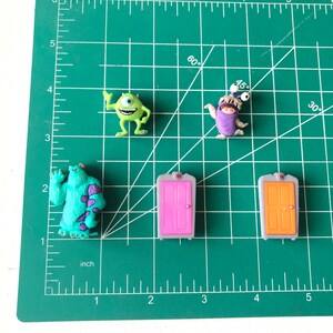 Monsters Inc Magnets, Thumbtacks Pushpins, Sully, Mike, Boo, Doors ...