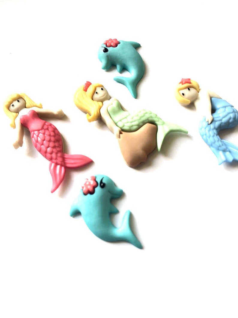 Mermaid Magnets Dolphin Magnets Beach Themed Magnets - Etsy