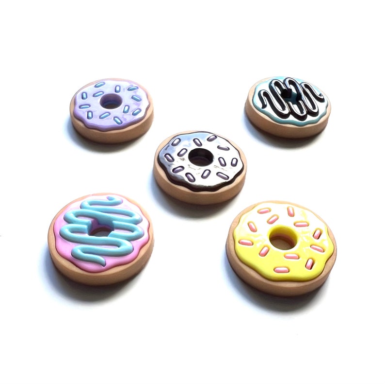 Donut Magnets, Fridge Magnets, Glazed, Iced, Dessert, Miniature Food ...