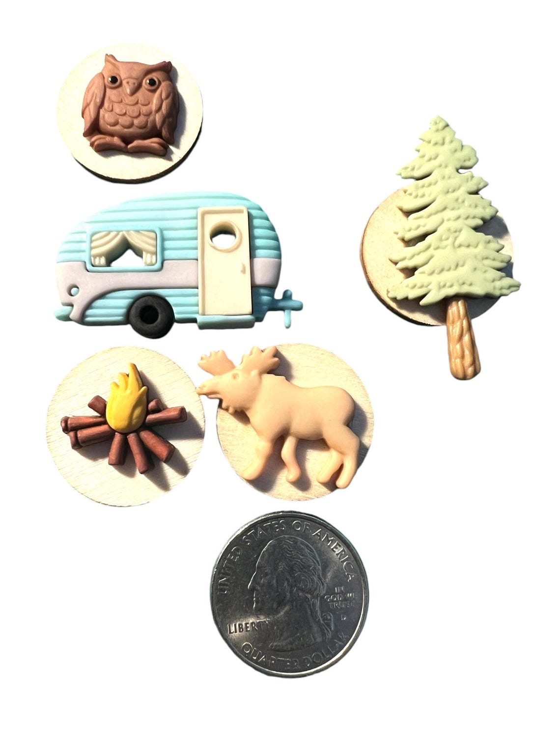 Camping Magnets Set, Camper, Moose, Tree, Firepit - Etsy