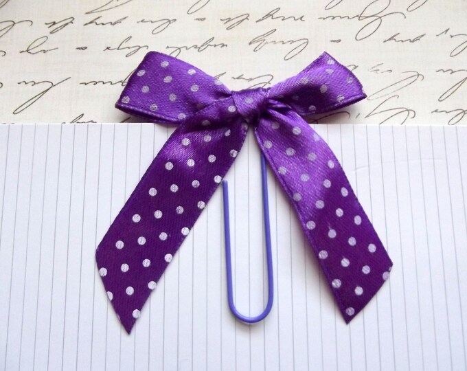 4 Ribbon Bookmarks Jumbo Paperclip Paperclip Bookmarks - Etsy