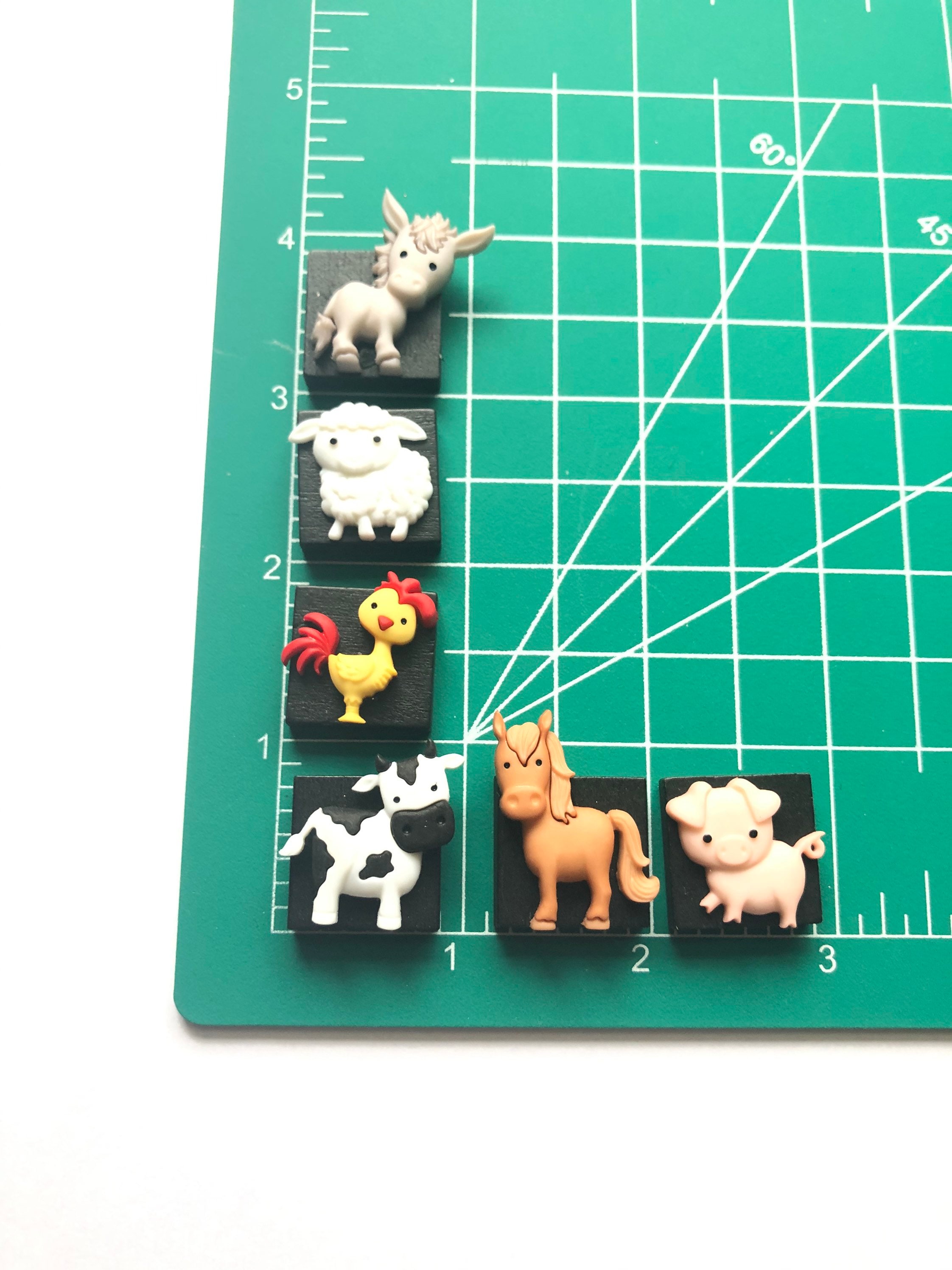 Farm Animal Magnets Rooster Horse Pig Sheep Barnyard | Etsy