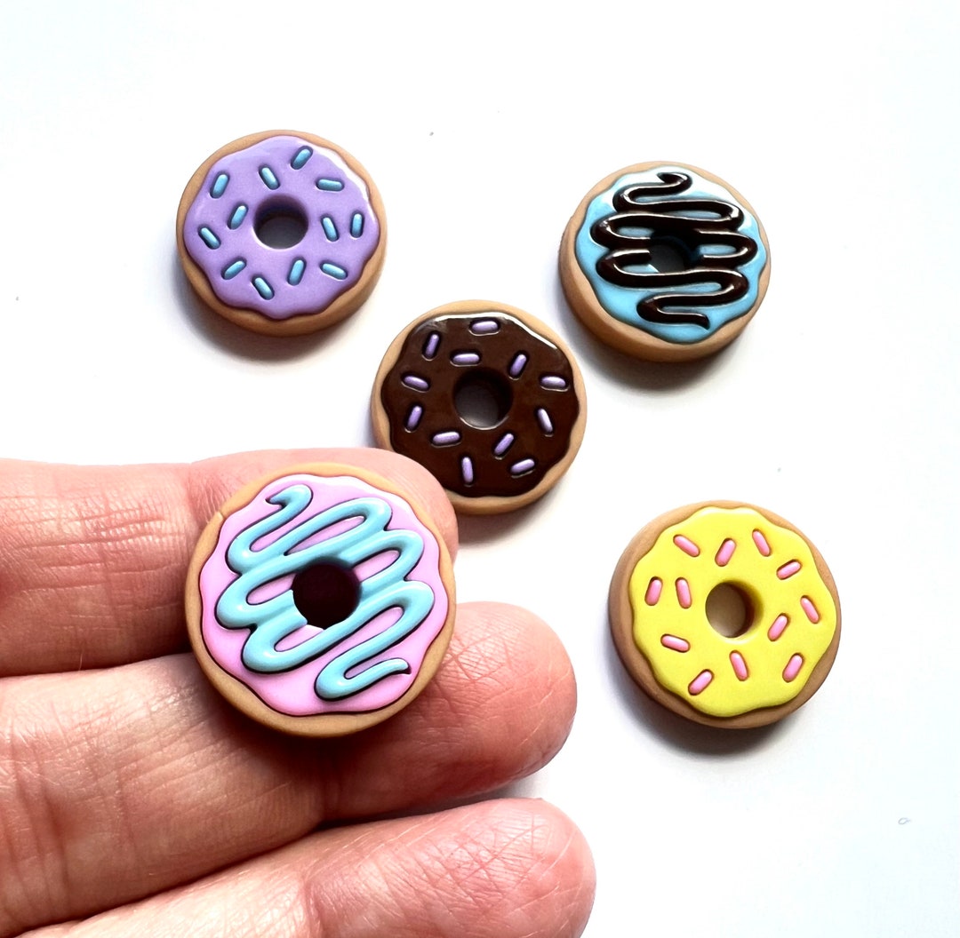 Donut Magnets, Fridge Magnets, Glazed, Iced, Dessert, Miniature Food ...