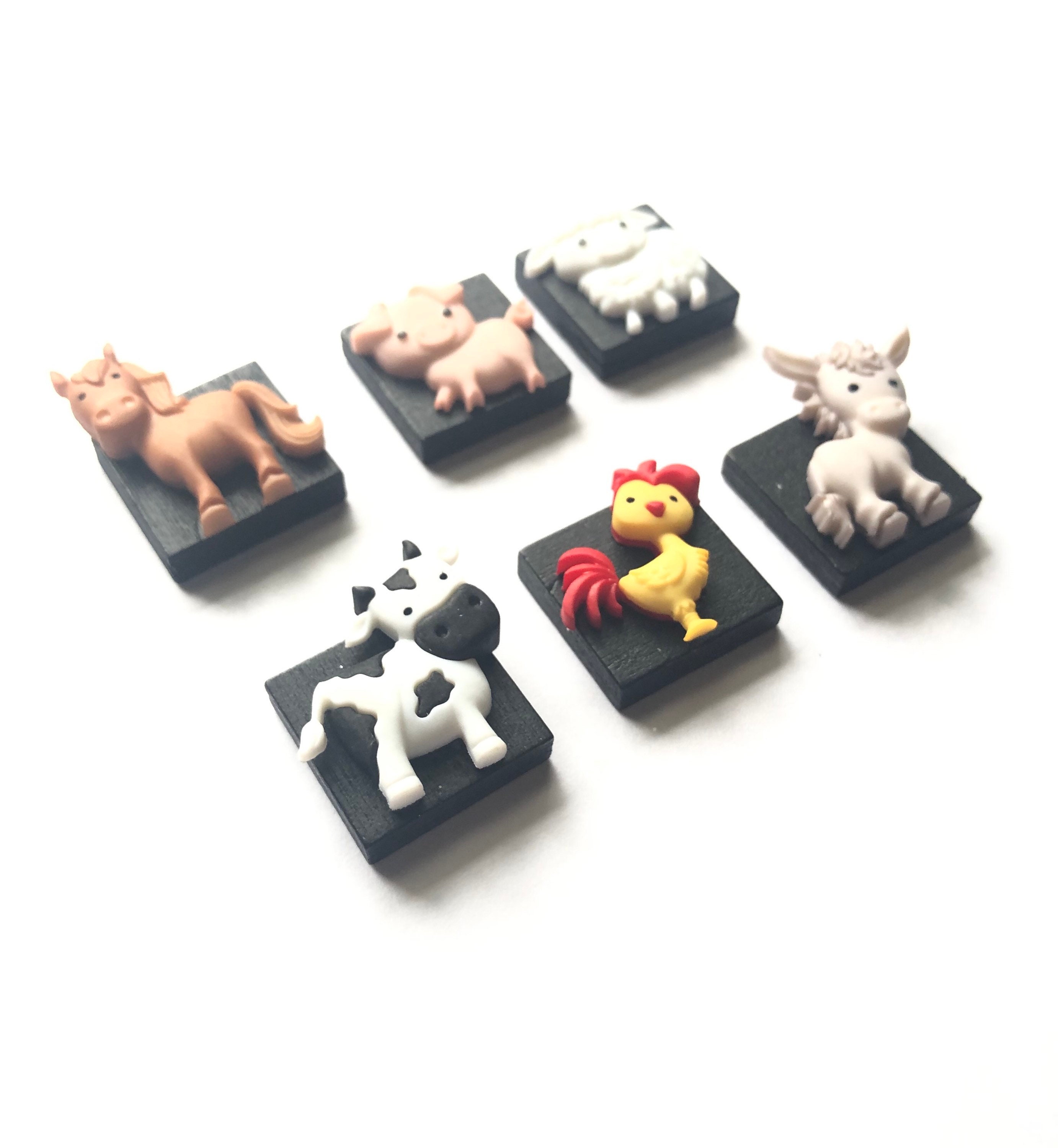 Farm Animal Magnets Rooster Horse Pig Sheep Barnyard | Etsy