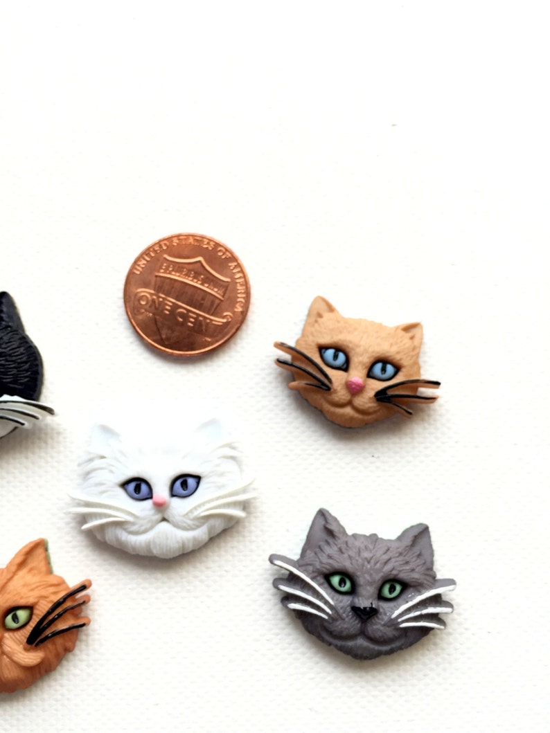 Cat Magnets Cat Heads Face Kitties Kitty Refrigerator - Etsy