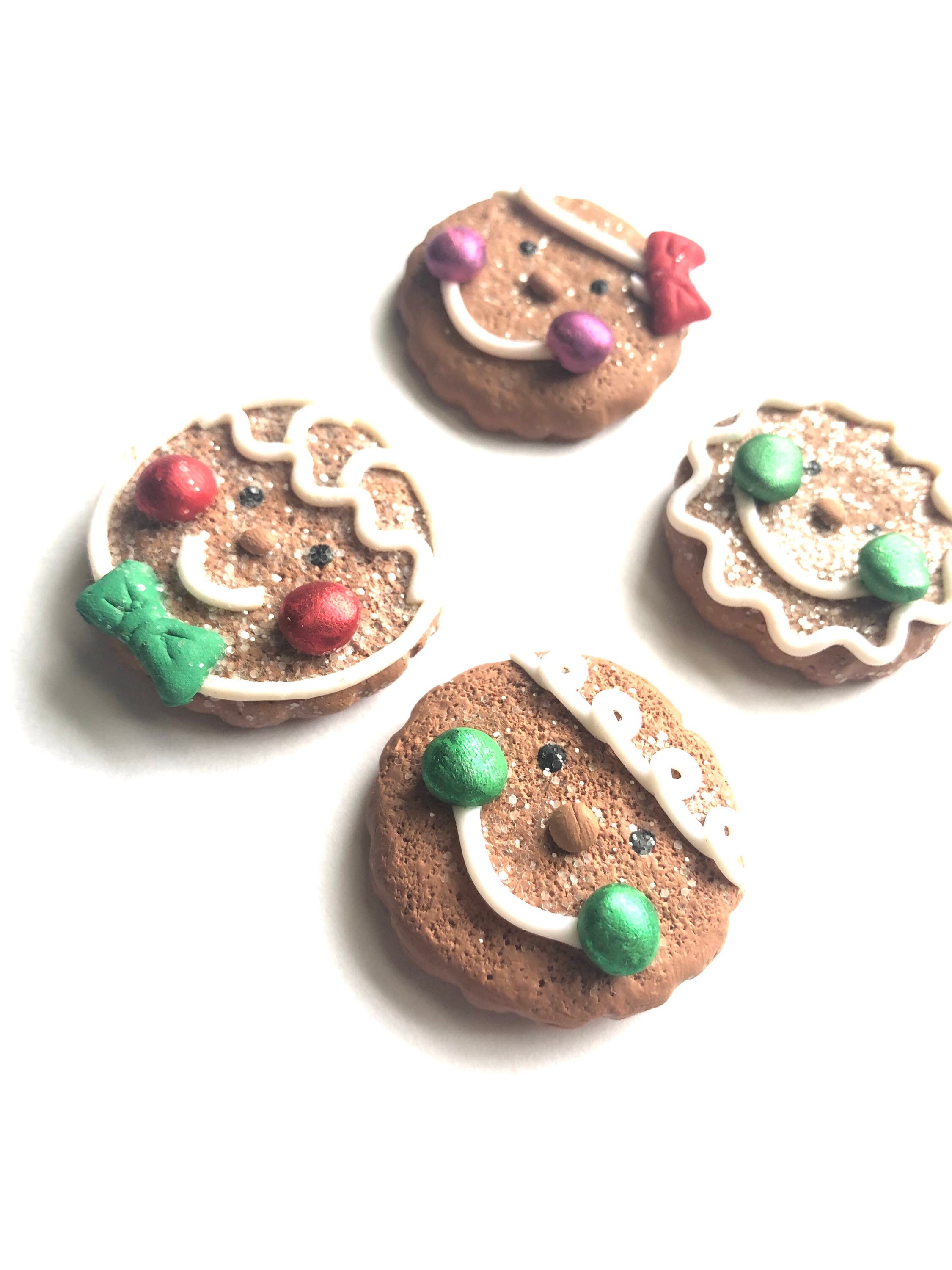 Gingerbread Man Woman Magnets Faces Girl Boy Christmas | Etsy