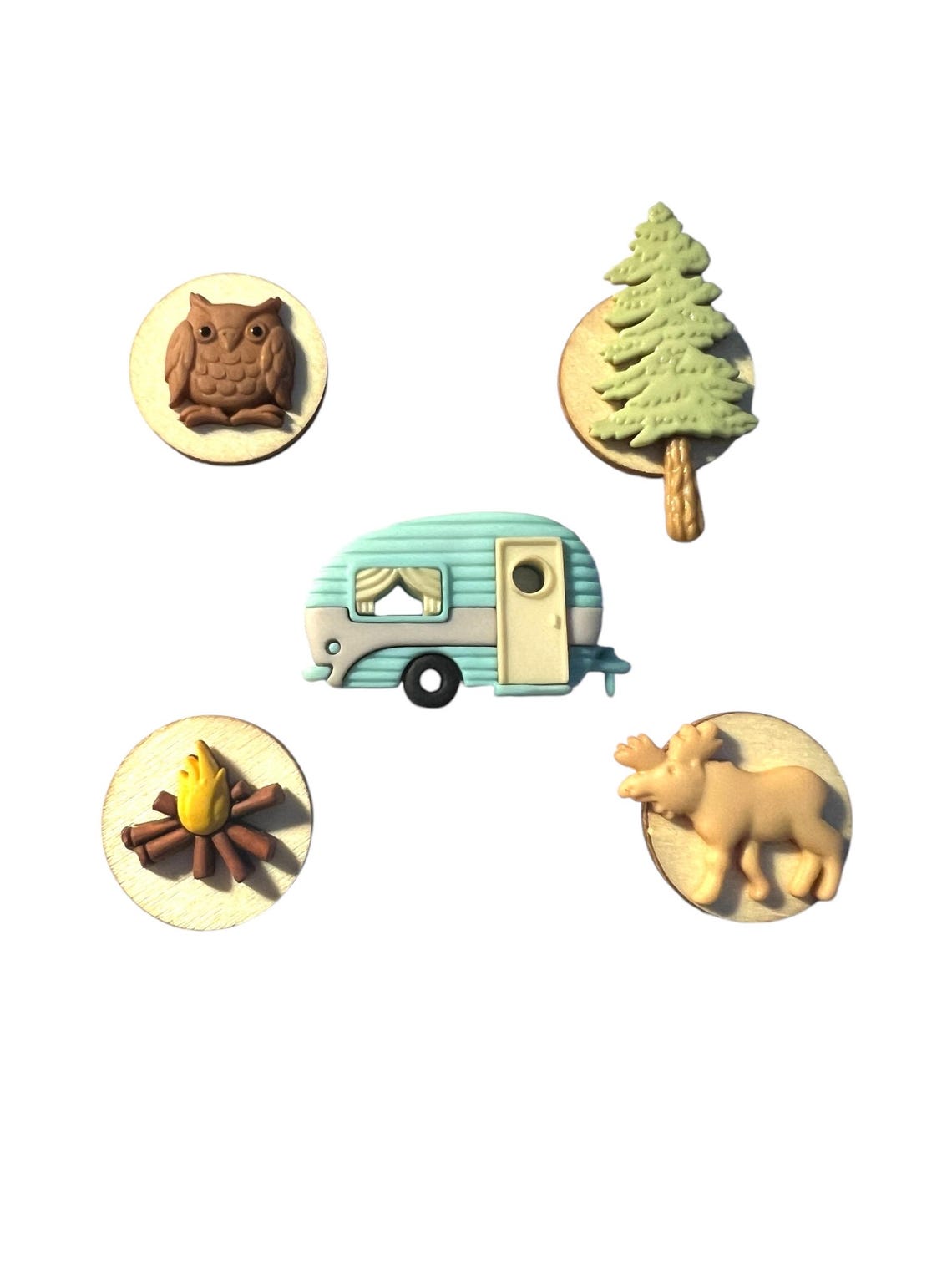 Camping Magnets Set, Camper, Moose, Tree, Firepit - Etsy