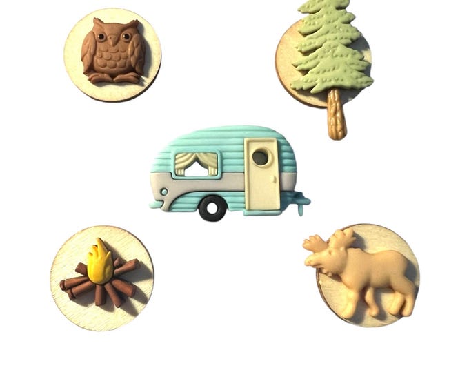 Camping Magnets, Going Camping Magnets, Camper Magnets, Camping Themed ...