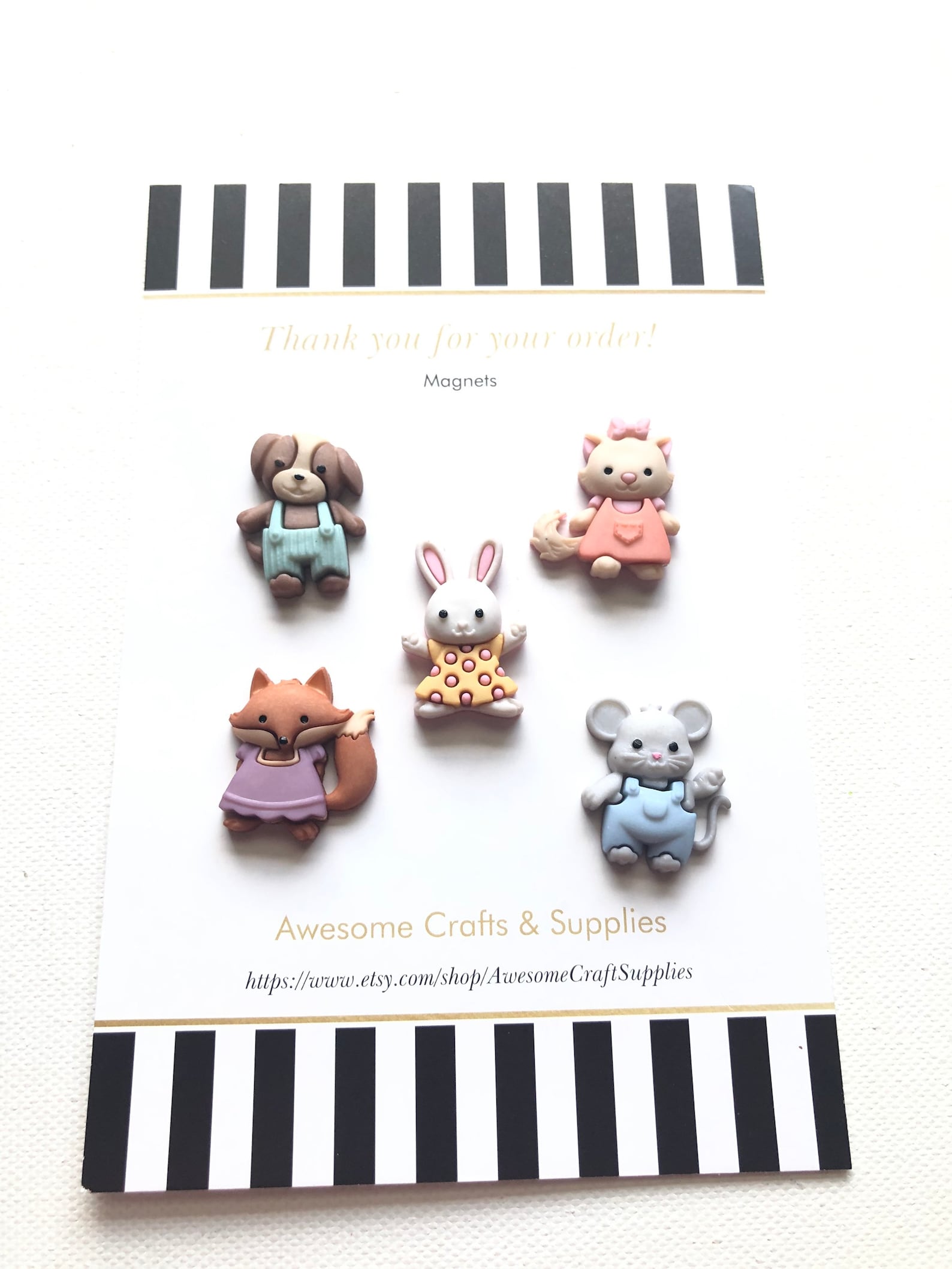 Cute Animal Magnets Animal Critter Magnets Mouse Magnets - Etsy