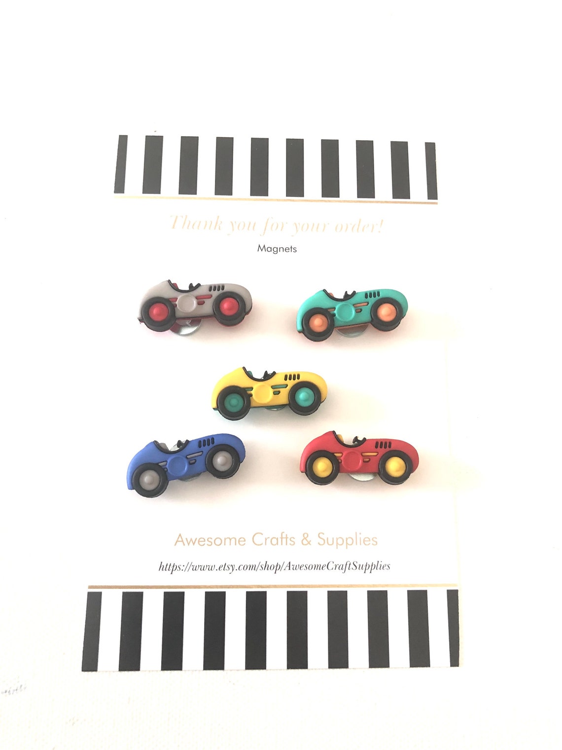 Racing Cars Magnets Race Cars Kids Room Décor Magnetic | Etsy