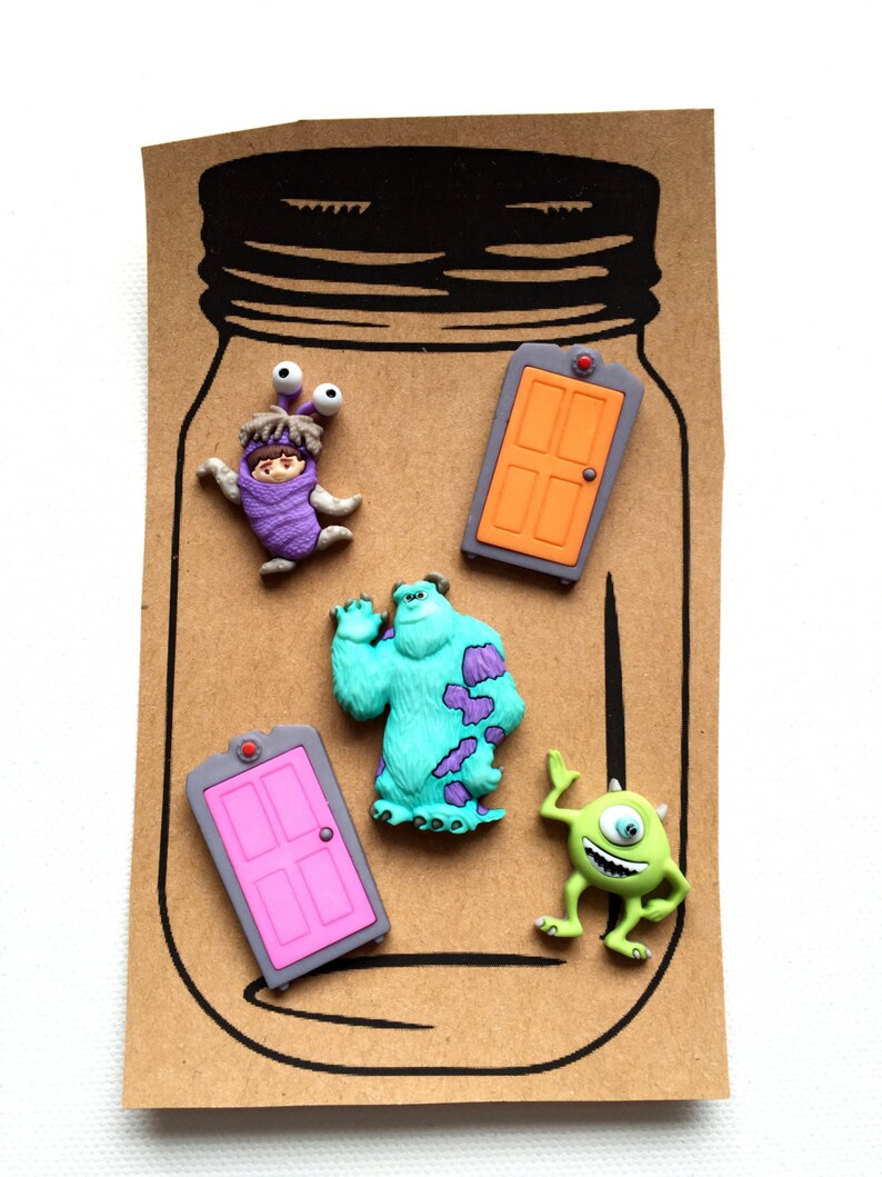 Monsters Inc Magnets Thumbtacks Pushpins Sully Mike Boo | Etsy