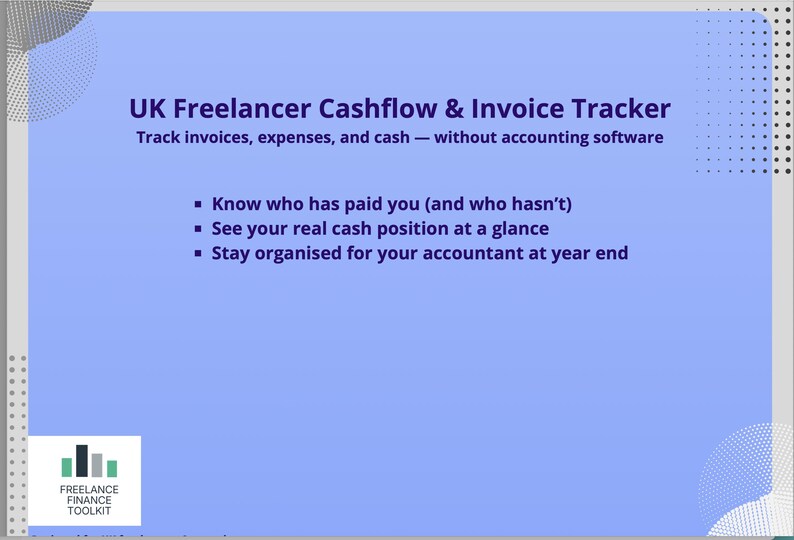 UK Freelancer Cashflow & Invoice Tracker (google Sheets) - Etsy