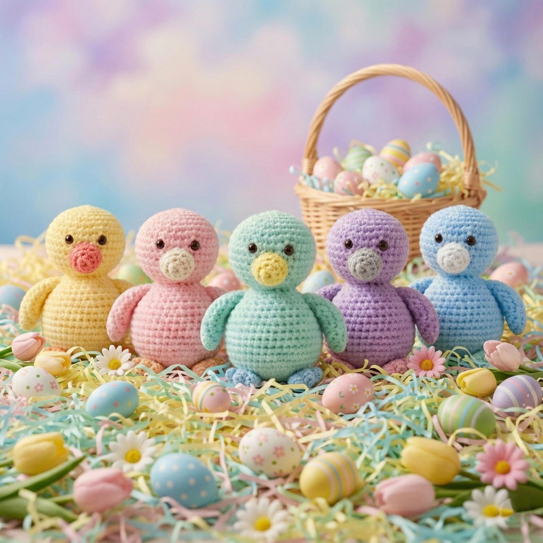Easter Chick Crochet Pattern, Amigurumi Bird PDF, Beginner Animal Toy ...