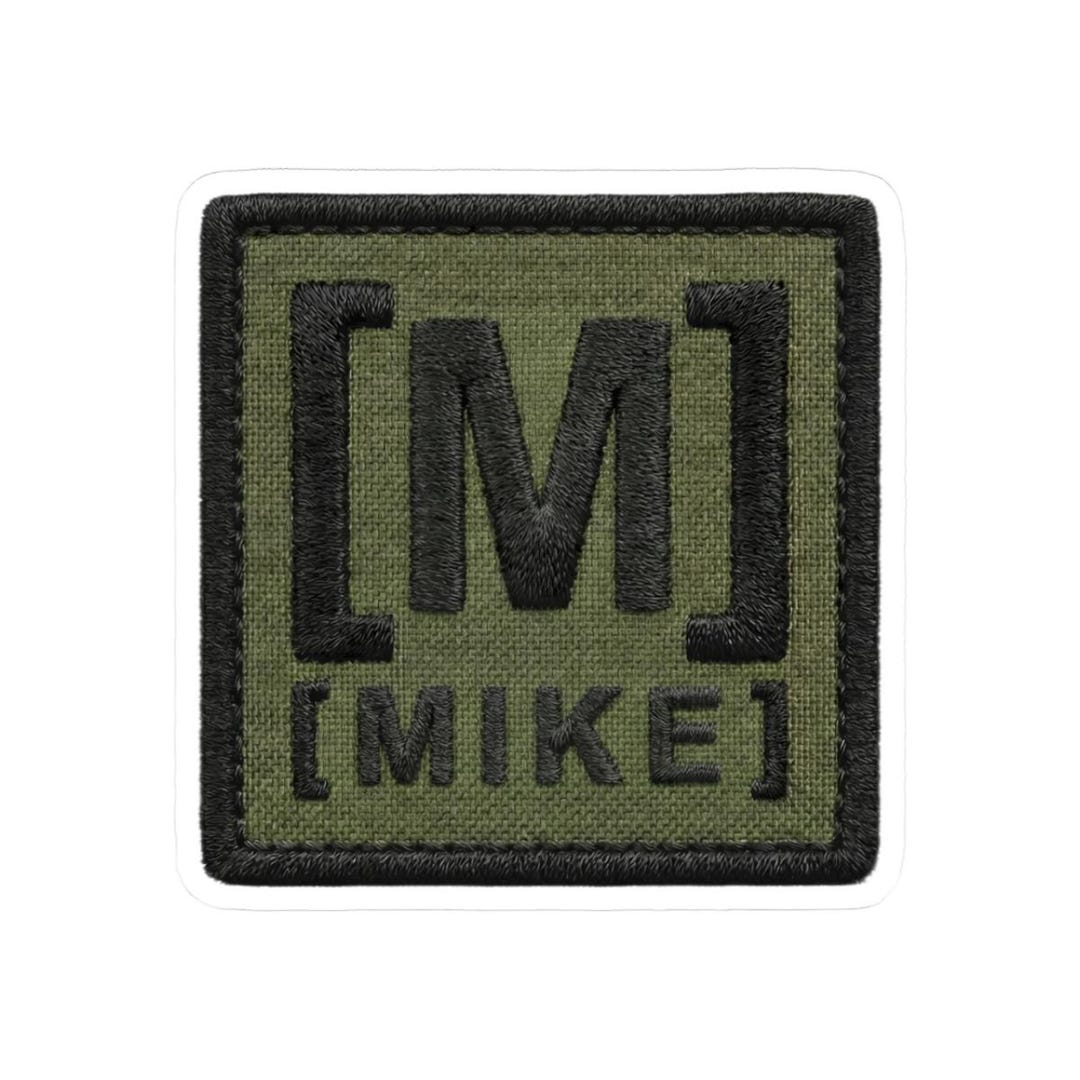 Tactical Callsign Alphabet Patch Sticker - Realistic Embroidery Style ...