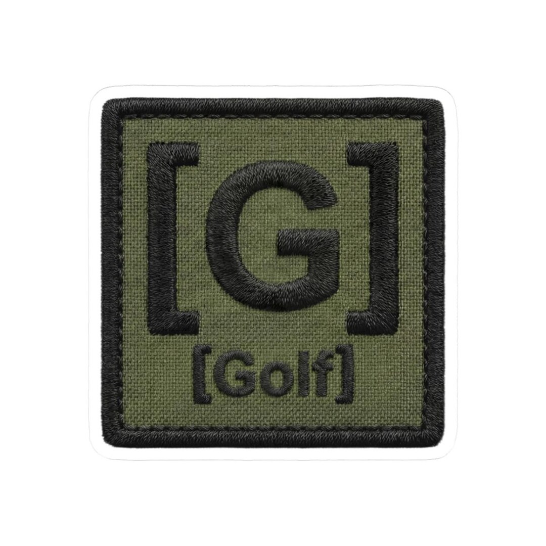 Tactical Callsign Alphabet Patch Sticker - Realistic Embroidery Style ...