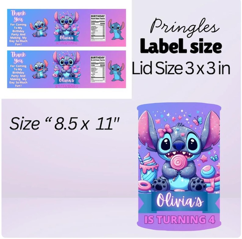 Stitch Party Favor, Editable Stitch Birthday Party Pack, Stitch Party ...