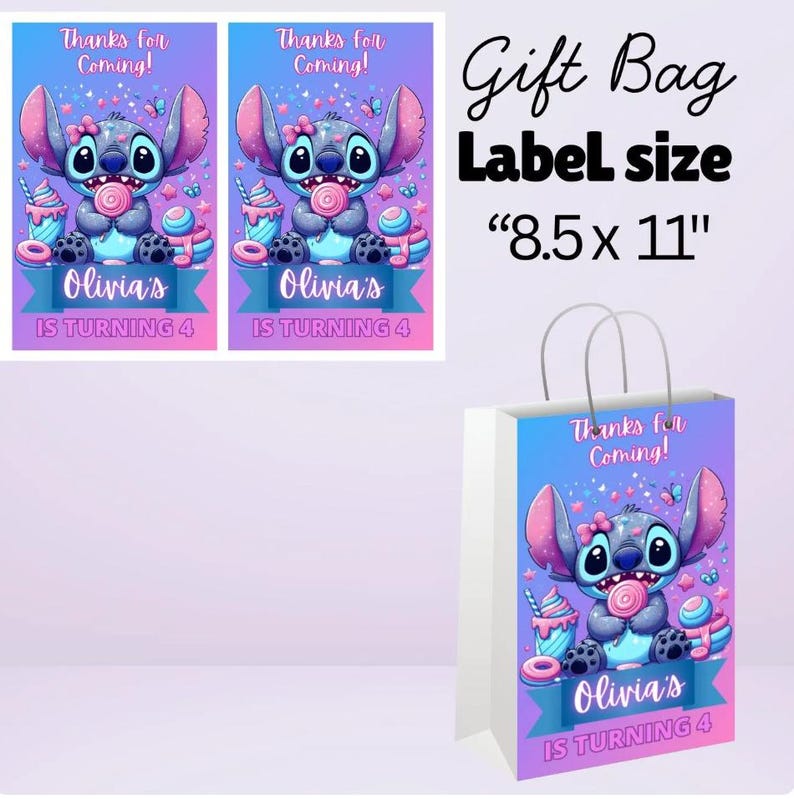 Stitch Party Favor, Editable Stitch Birthday Party Pack, Stitch Party ...