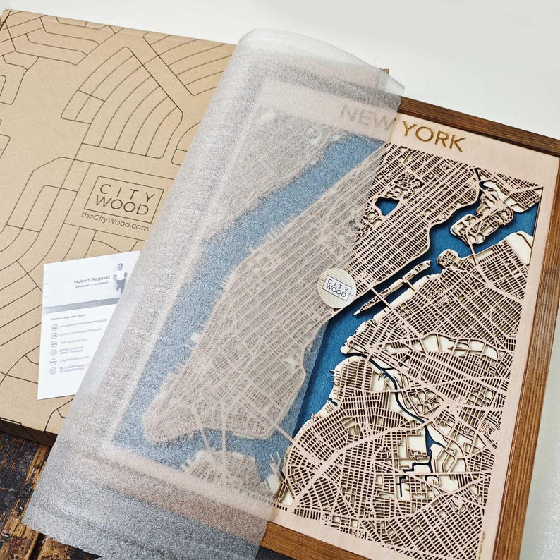 Philadelphia Custom Map – Luxury 3D Wooden City Map, Personalized ...