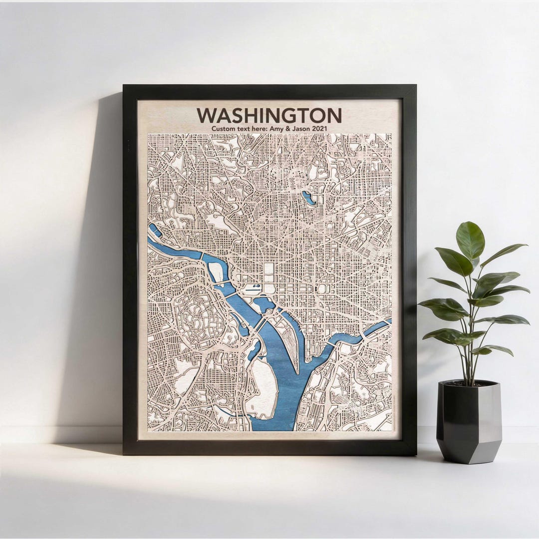 Custom 3D City Map in Wood – Personalized Laser Cut Map - Etsy