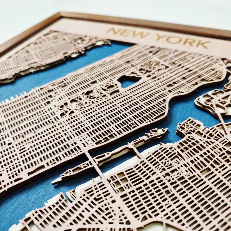 Custom City Wooden Map – 3D Laser Cut Map of Any Location - Etsy