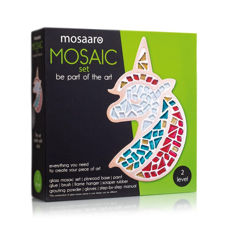 DIY Unicorn Mosaic Kit – Magical Handmade Glass Wall Decor – Creative ...