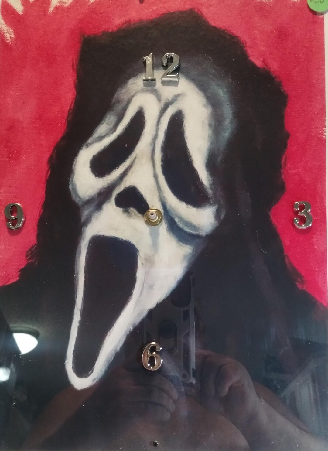 Ghostface Scream Mask Clock: Son's Artwork Replica, Unique Wall Decor ...