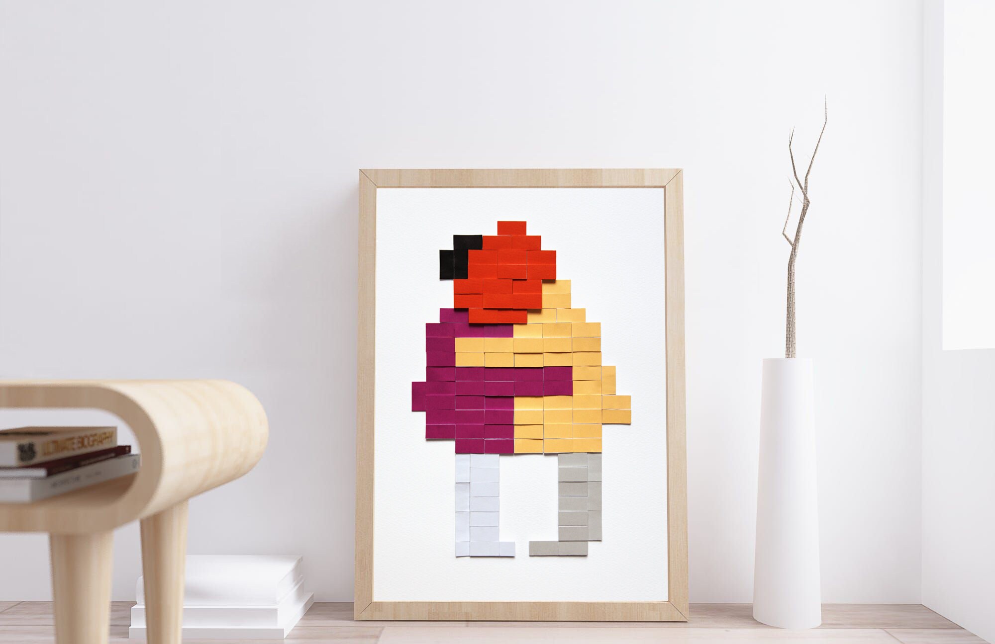 The Hug Pixel Art Print. Pixel Art Poster Paper Collage - Etsy Canada