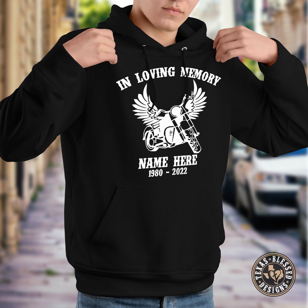 In Loving Memory Motorcycle Wings in Memory Hoodie Memorial - Etsy