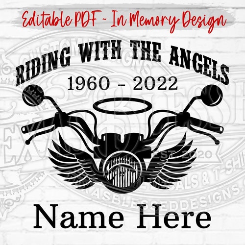DIGITAL DOWNLOAD in Loving Memory Motorcycle Loss SVG Sticker - Etsy