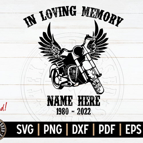 In Loving Memory Svg Biker Memorial Svg Memorial Avg - Etsy Australia