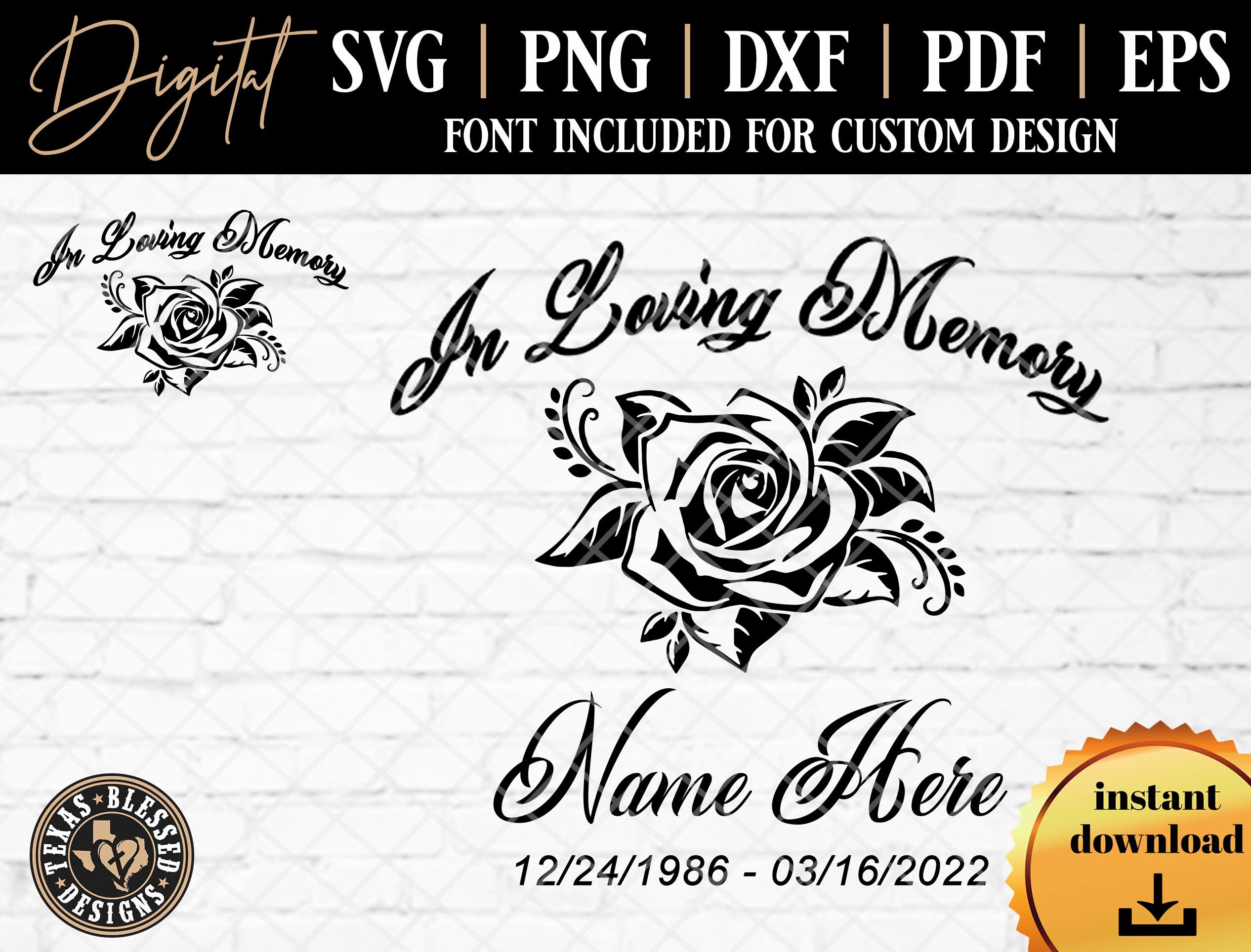 In Loving Memory Roses