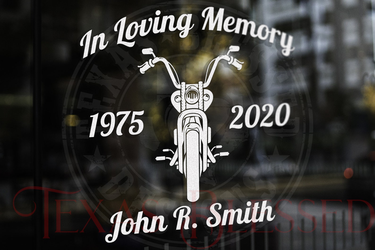 In Loving Memory Motorcycle Biker Memorial Vinyl Decal | Etsy