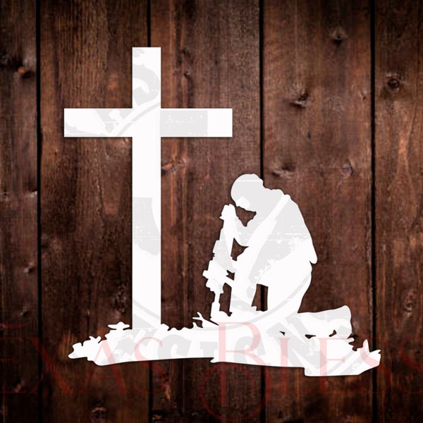 Soldier Kneeling at Cross - Etsy