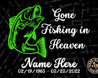 Fishing in Memory Decal - Etsy