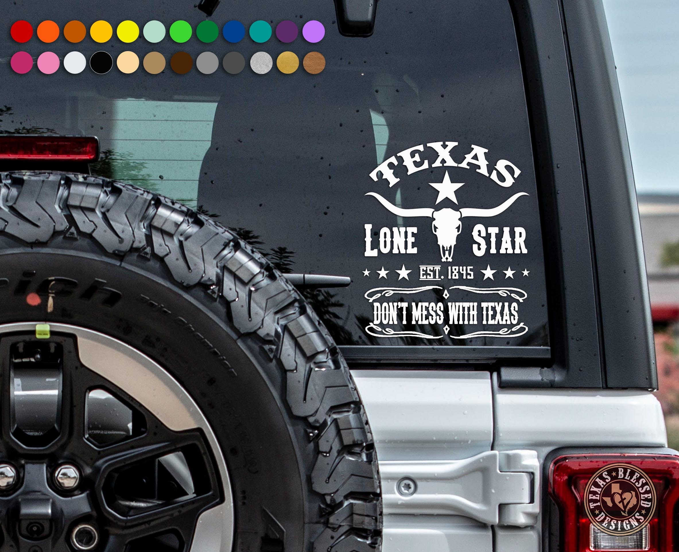 Texas Label Lone Star Vinyl Decal Texas Window Sticker Decal - Etsy