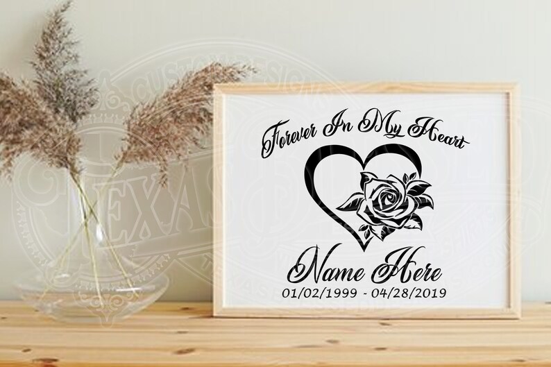 In Loving Memory Rose SVG Rose in Loving Memory in Memory | Etsy UK