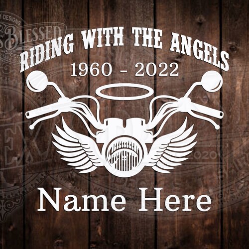 In Loving Memory Motorcycle Wings Vinyl Decal Sticker Window - Etsy