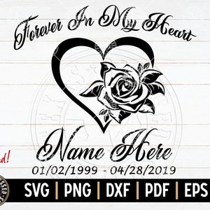 In Loving Memory Rose SVG Rose in Loving Memory in Memory - Etsy