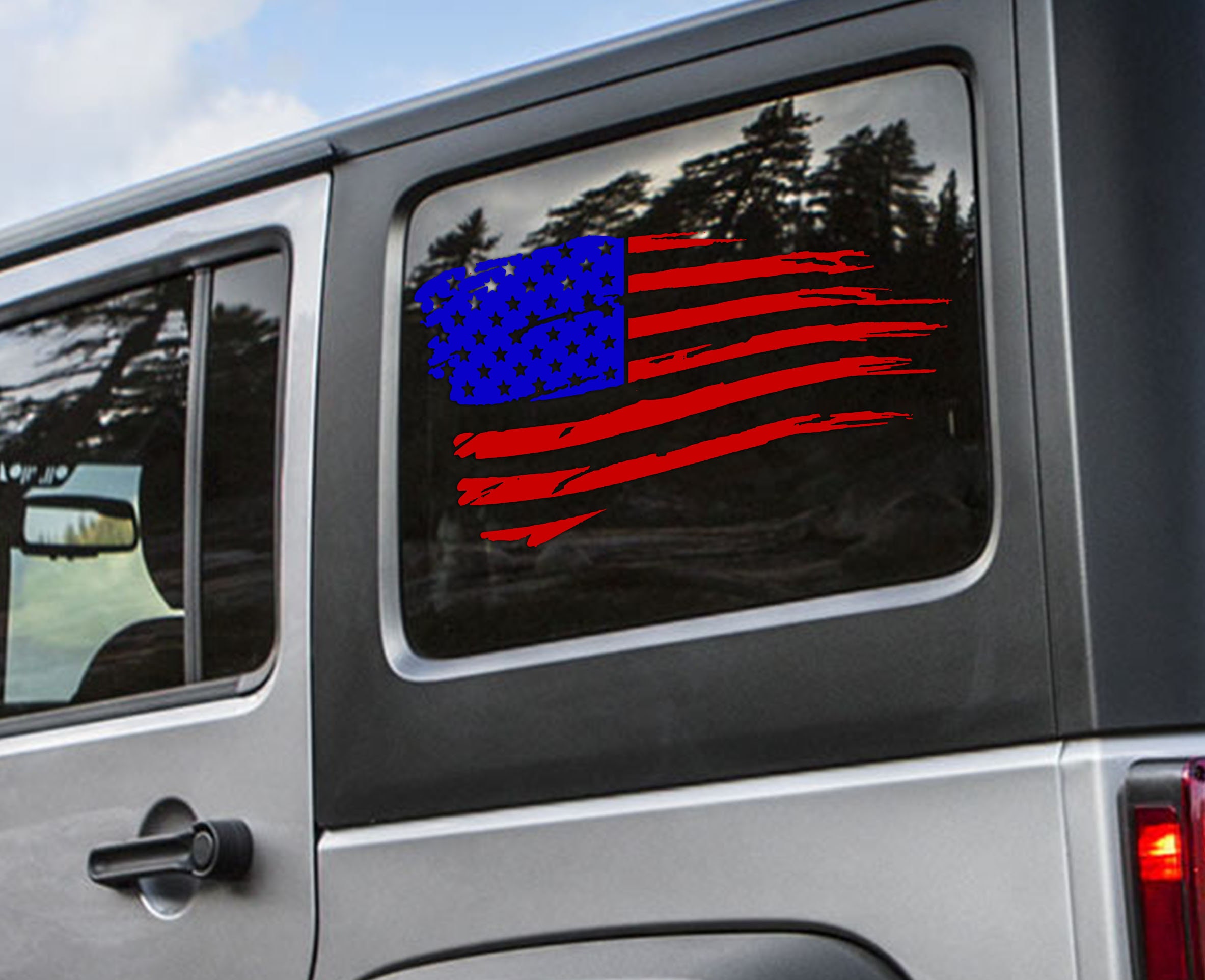 American Flag Vinyl Decal Window Vinyl Decal American Flag - Etsy