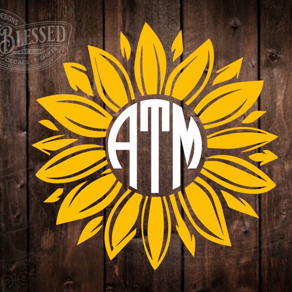 Monogram Car Decal - Etsy