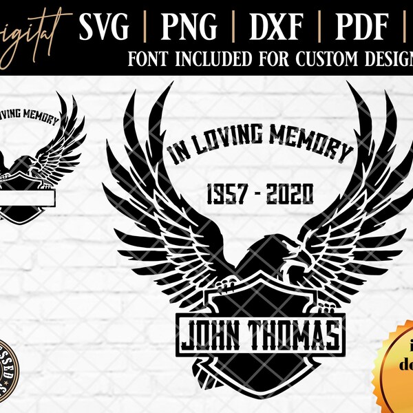 In loving memory motorcycle decals svg - Etsy México